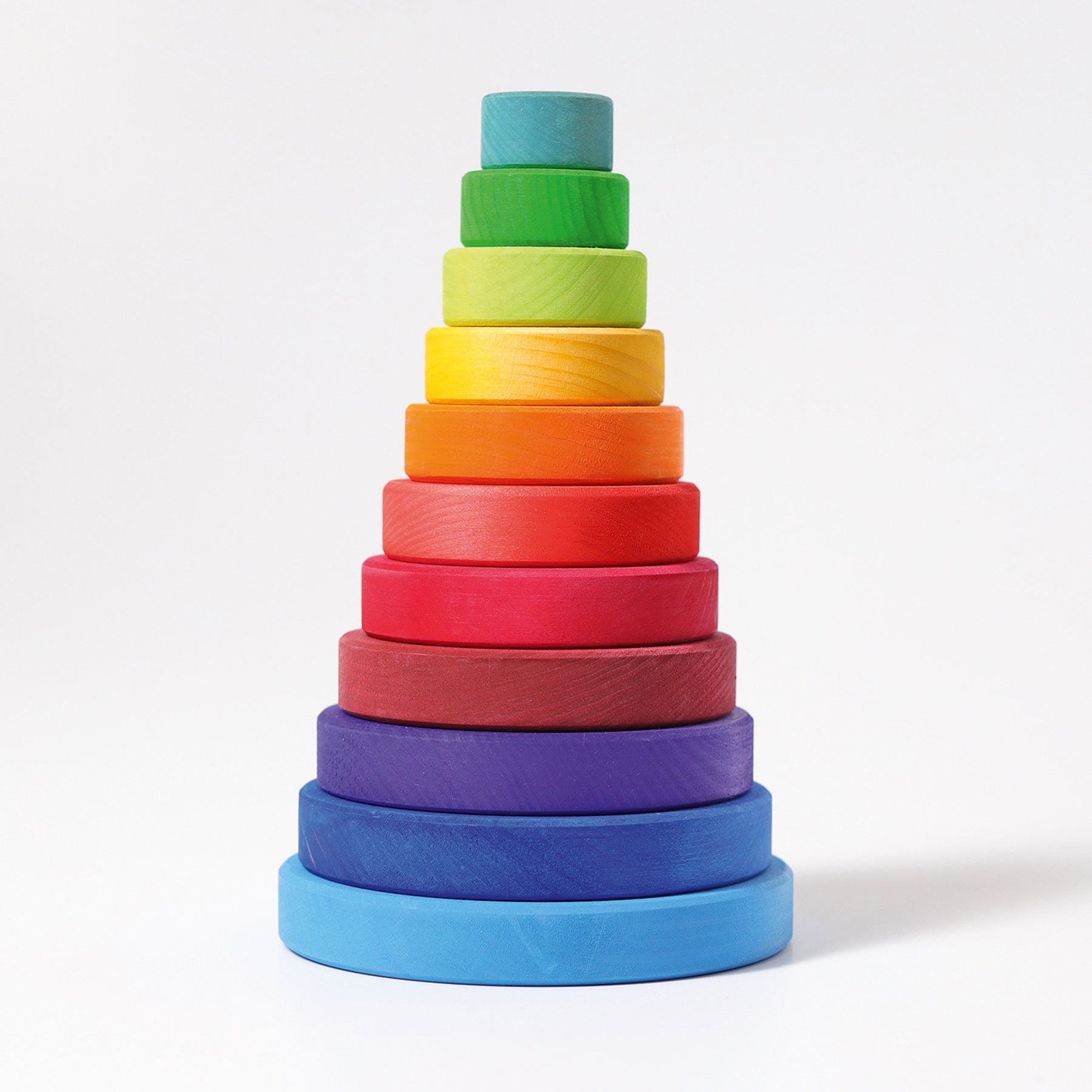 Rainbow Stacking Tower, Large – Wooden Heart Galway